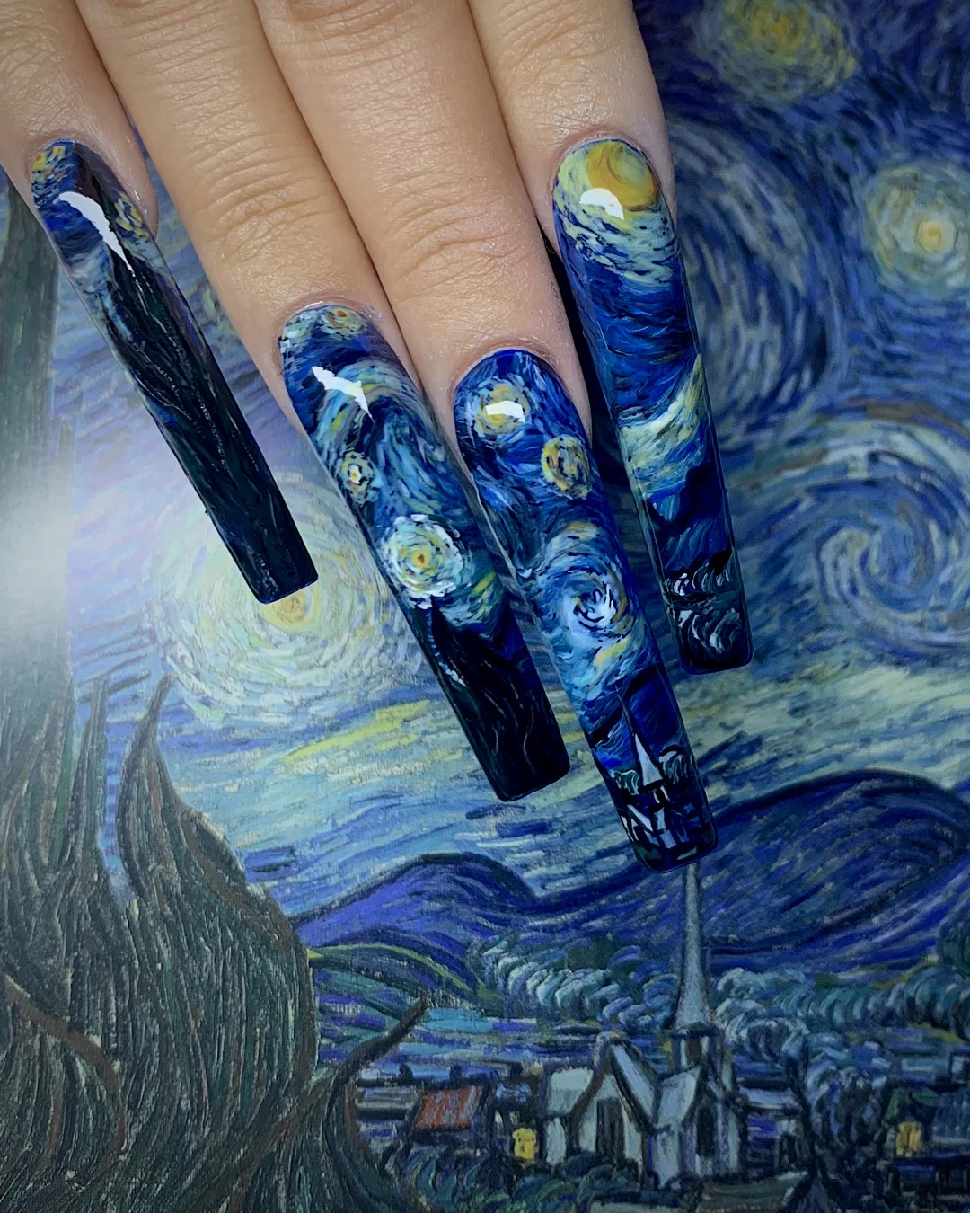 The Starry Night, Van Gogh - Nail Gallerys